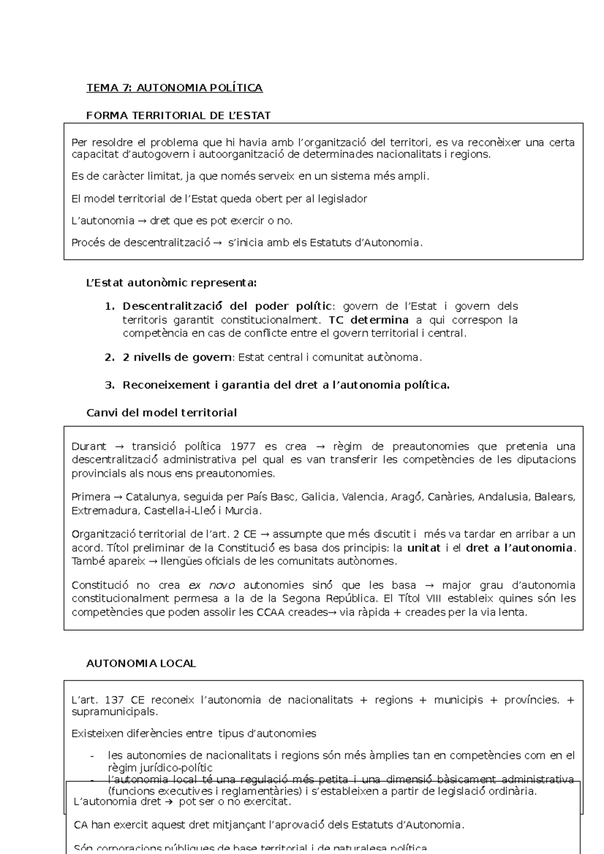TEMA 5: autonomia politica - TEMA 7: AUTONOMIA POLÍTICA FORMA ...