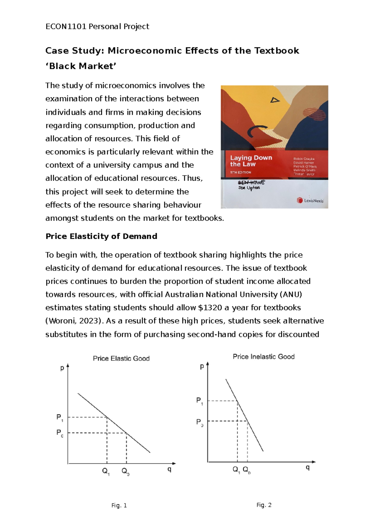 ECON1101 Project - Assignment - Case Study: Microeconomic Effects of ...