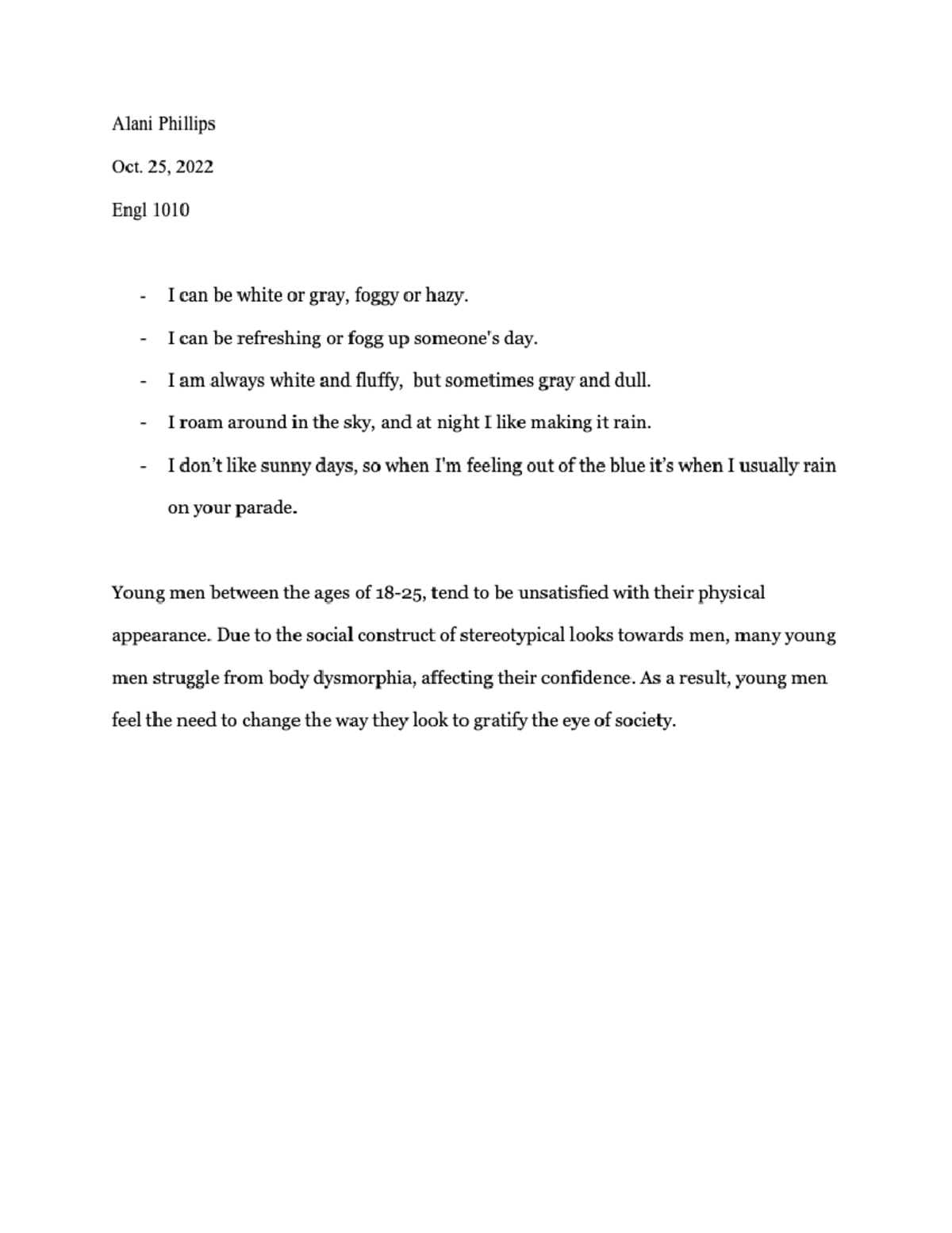 ENGL 1010 Discussion Notes Practice - ENGL 1010 - Studocu