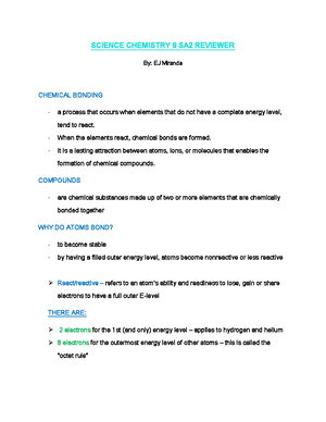 Gen chem2 module 2 (Q2) - Lecture notes 1-2 - General Chemistry 2 ...