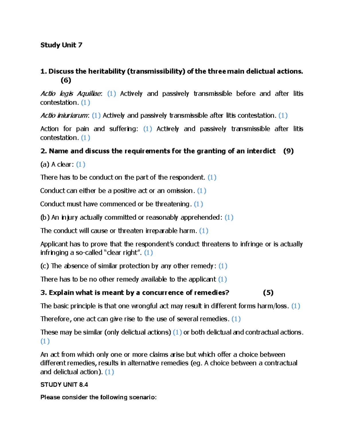 2022 Tutorial memo - Study Unit 7 1. Discuss the heritability ...