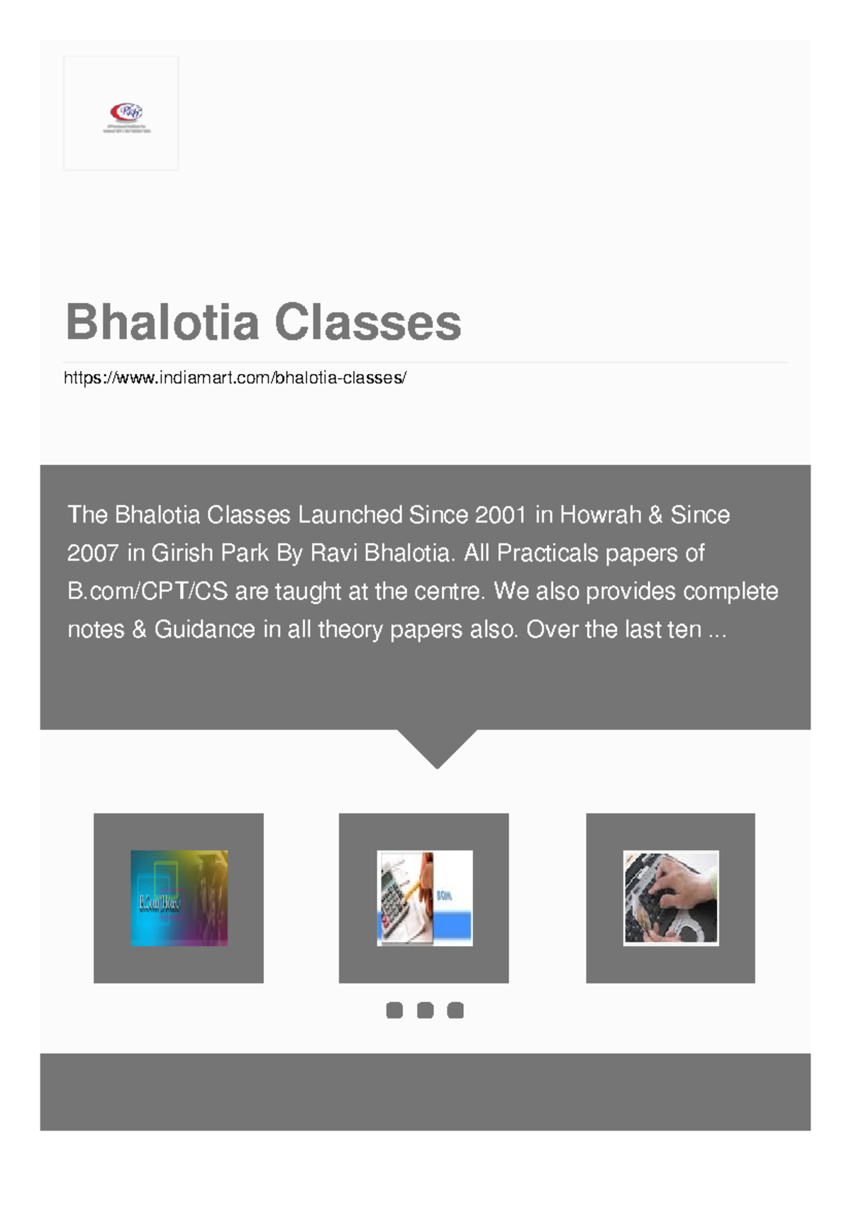 Bhalotia-classes - Bcom - Bhalotia Classes indiamart/bhalotia-classes ...