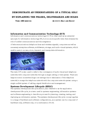 BCOM ITM - Informatics 1B - Bachelor of Commerce in Information and ...