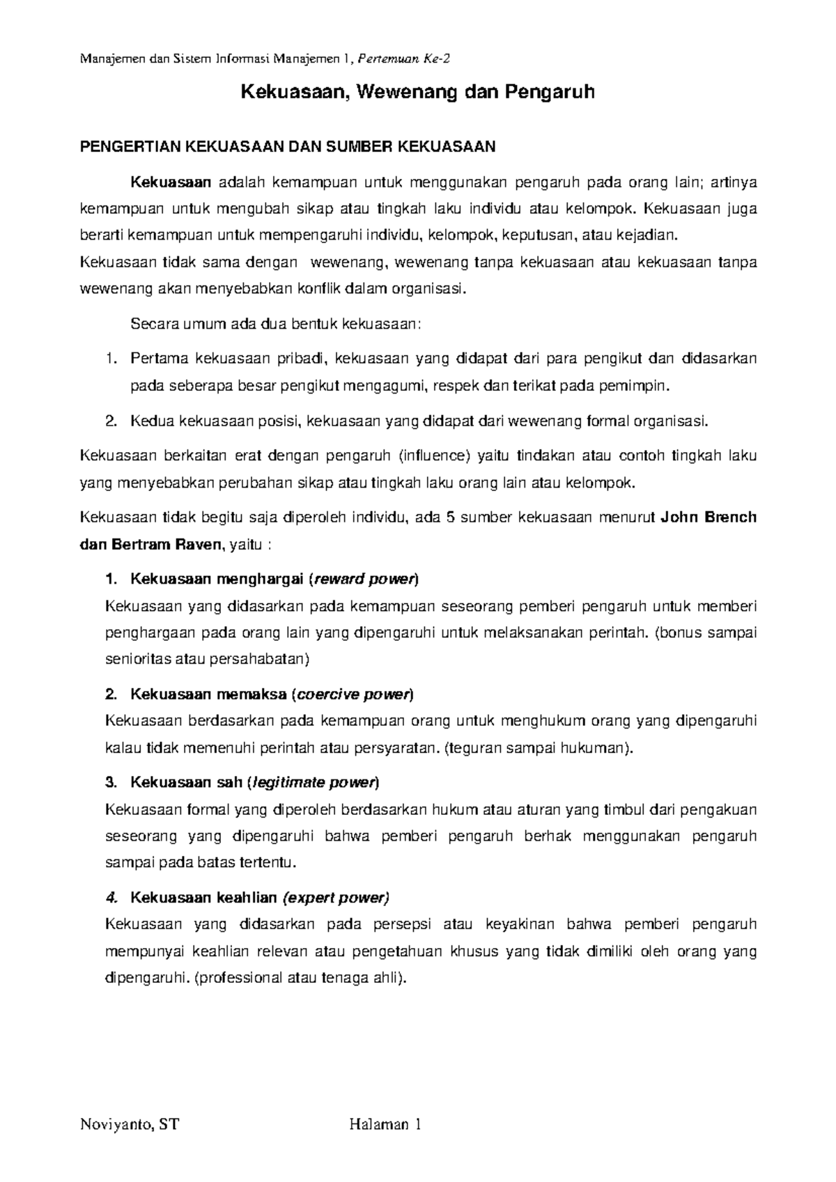 2 Wewenang, Delegasi DAN Desentralisasi - Kekuasaan, Wewenang dan ...
