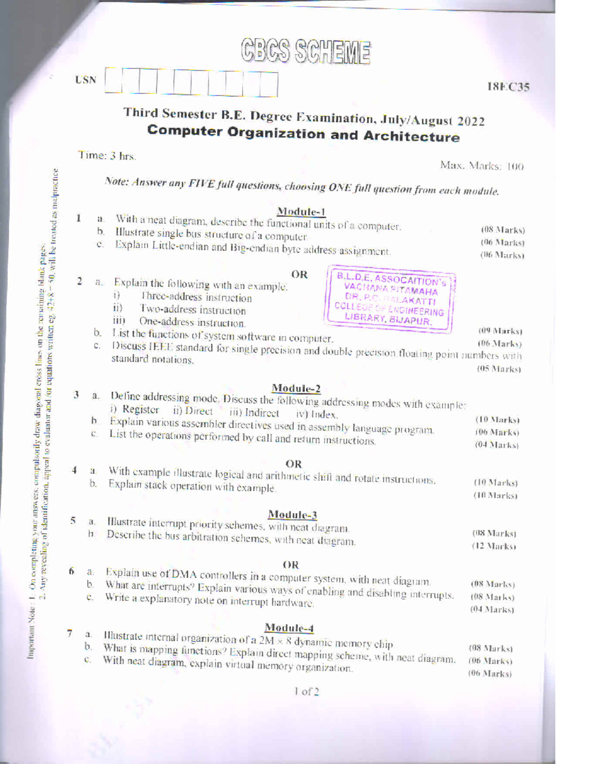 COA qp - applied engineering - Studocu