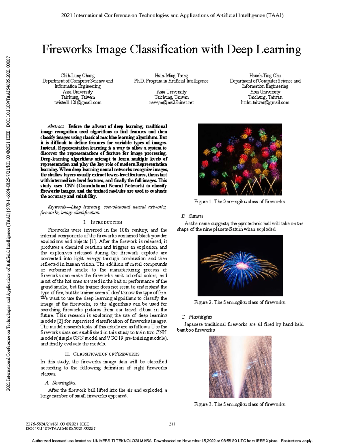 Fireworks Image Classification With Deep Learning Program In Artificial Intelligence Asia