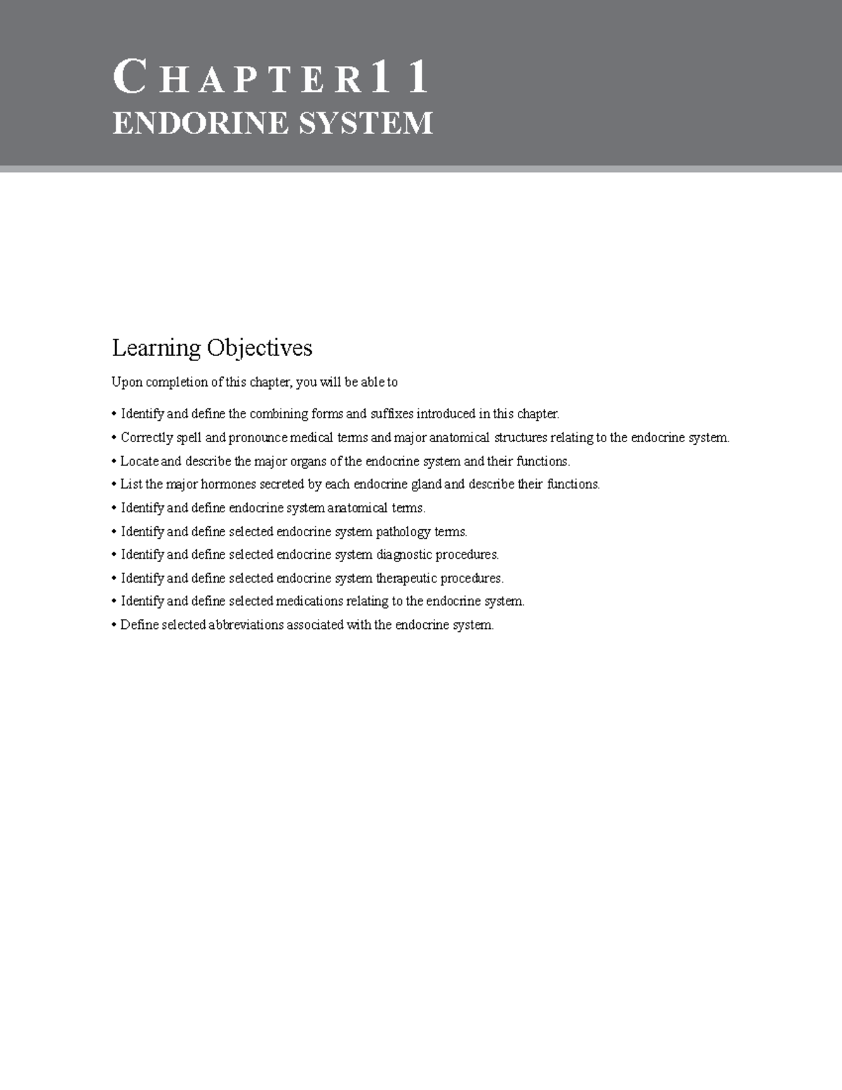 Worksheet Chapter 11 - Google Docs - C H A P T E R 1 1 ENDORINE SYSTEM ...