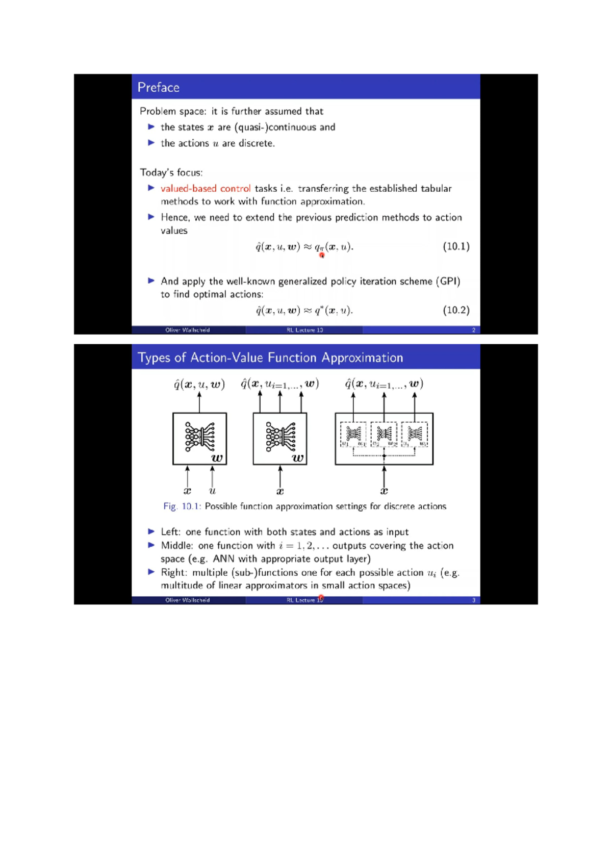 Value Based Control with function Approximation - Cse (ai & ml) - Studocu