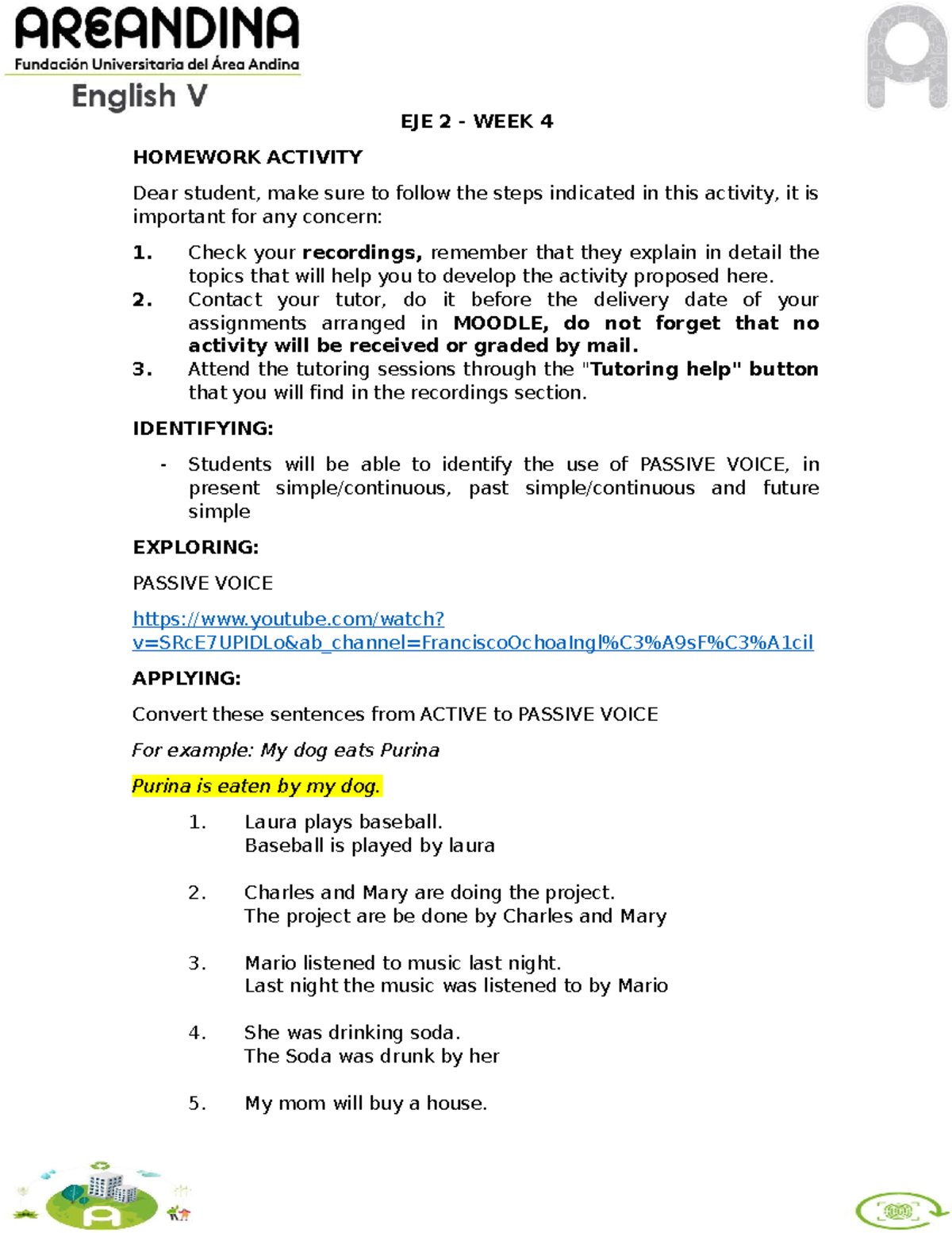 English 5 - EJE 2 - Week 4 - tarea 2 ingles 5 week 4 - EJE 2 - WEEK 4 ...