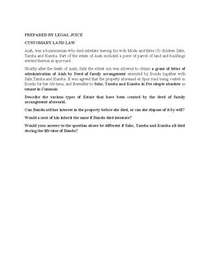 GOOD ROOT OF Title - Lecture notes 3 - Property Law The Qualified ...