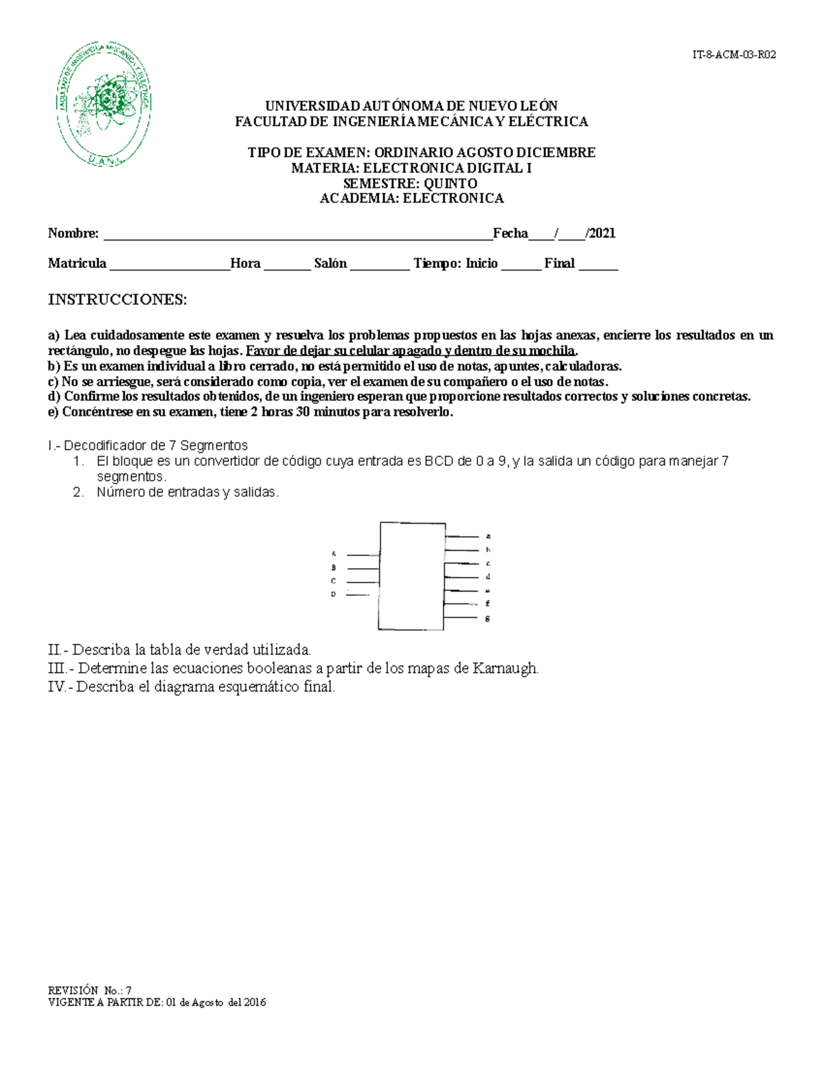 Act Fund 4 Examen de Medio Curso Digital 1 - IT-8-ACM-03-R UNIVERSIDAD ...