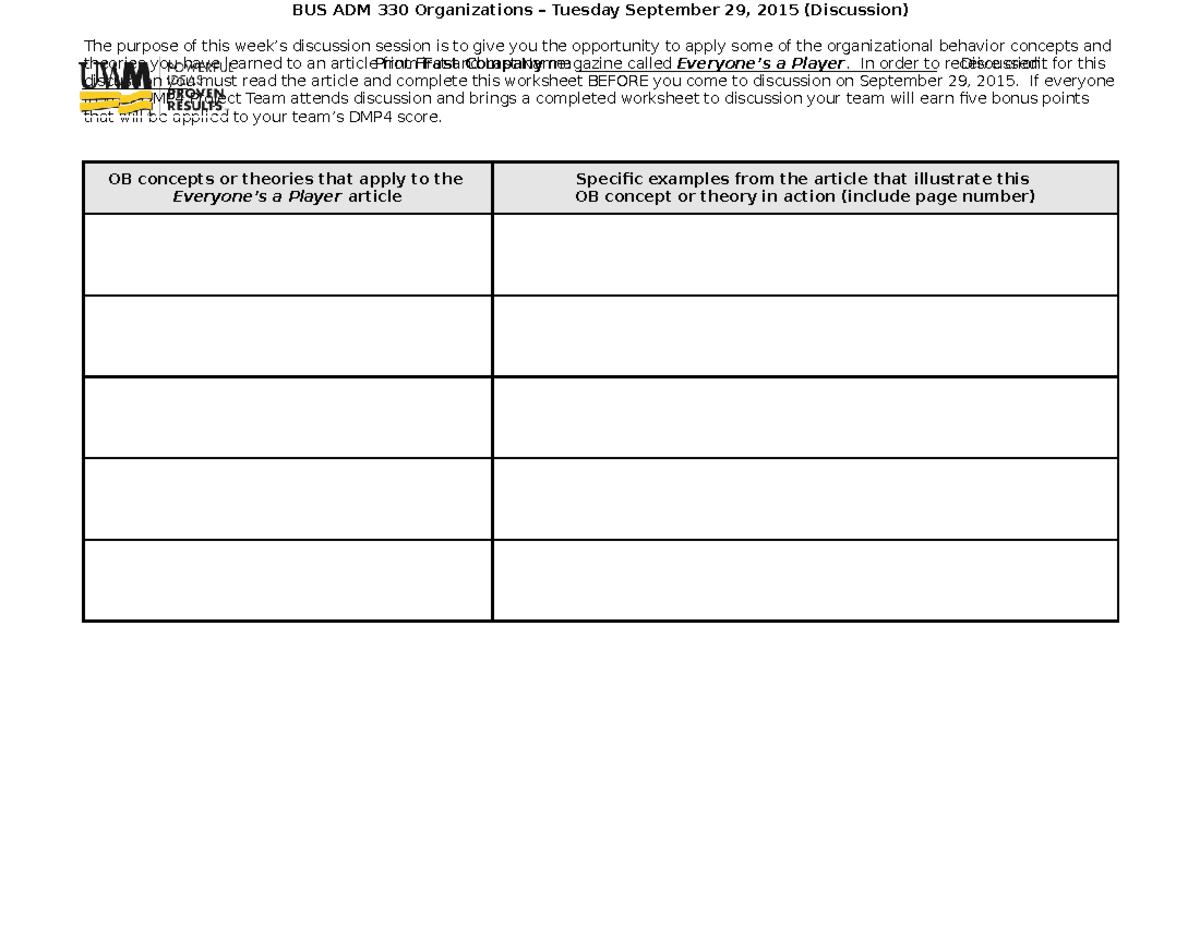 09-29-15+F2F+Analyzing+Everyone's+a+Player+article - BUS ADM 330 ...