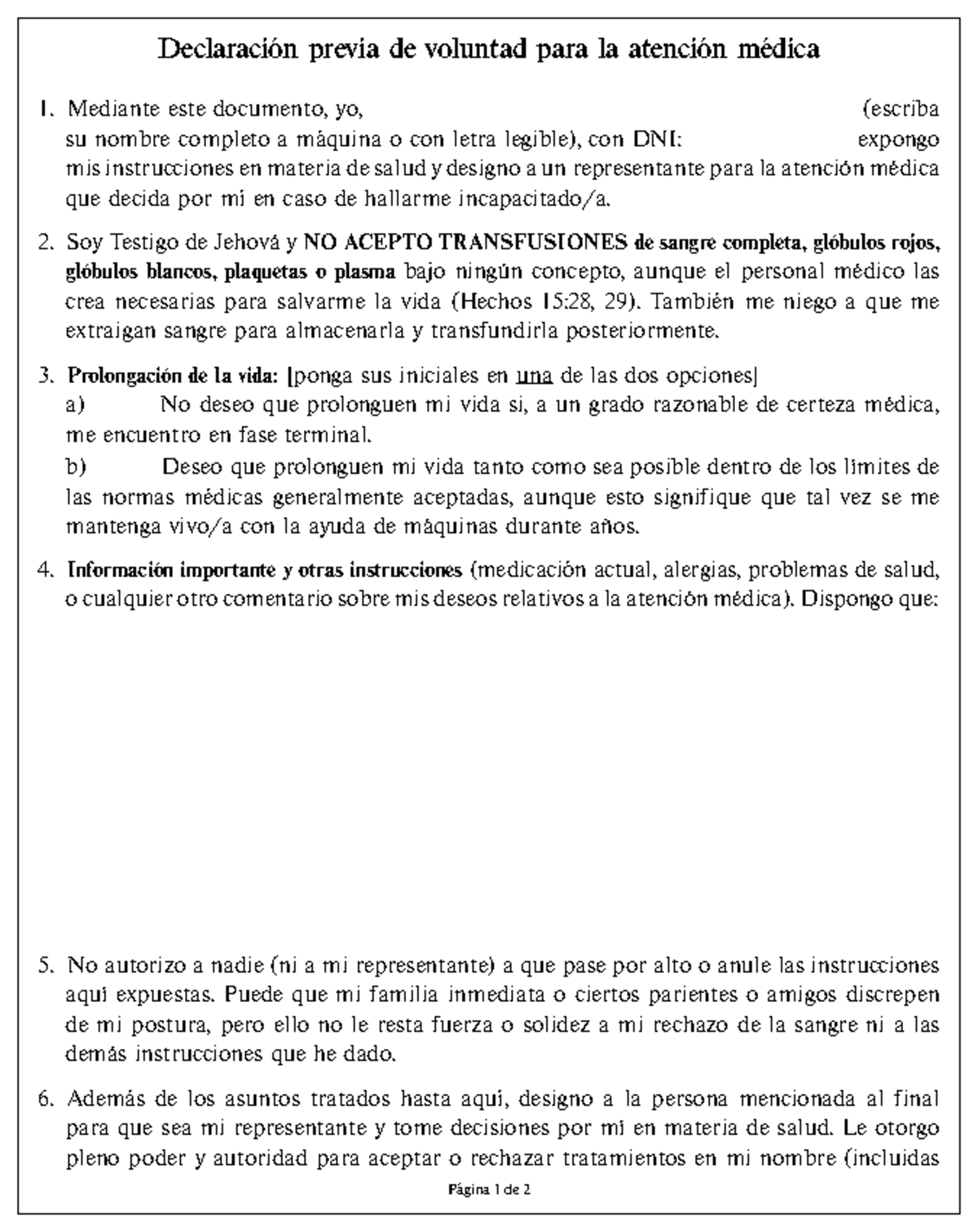 Dpa-S-Pe - jw - sangre 4 - Declaraci ́ onpreviadevoluntadparalaatenci ́ ...