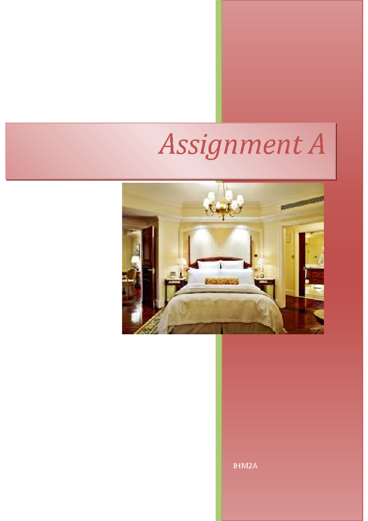 HOTS - HOTS Assignment A - IHM2A Assignment A Introduction This module ...