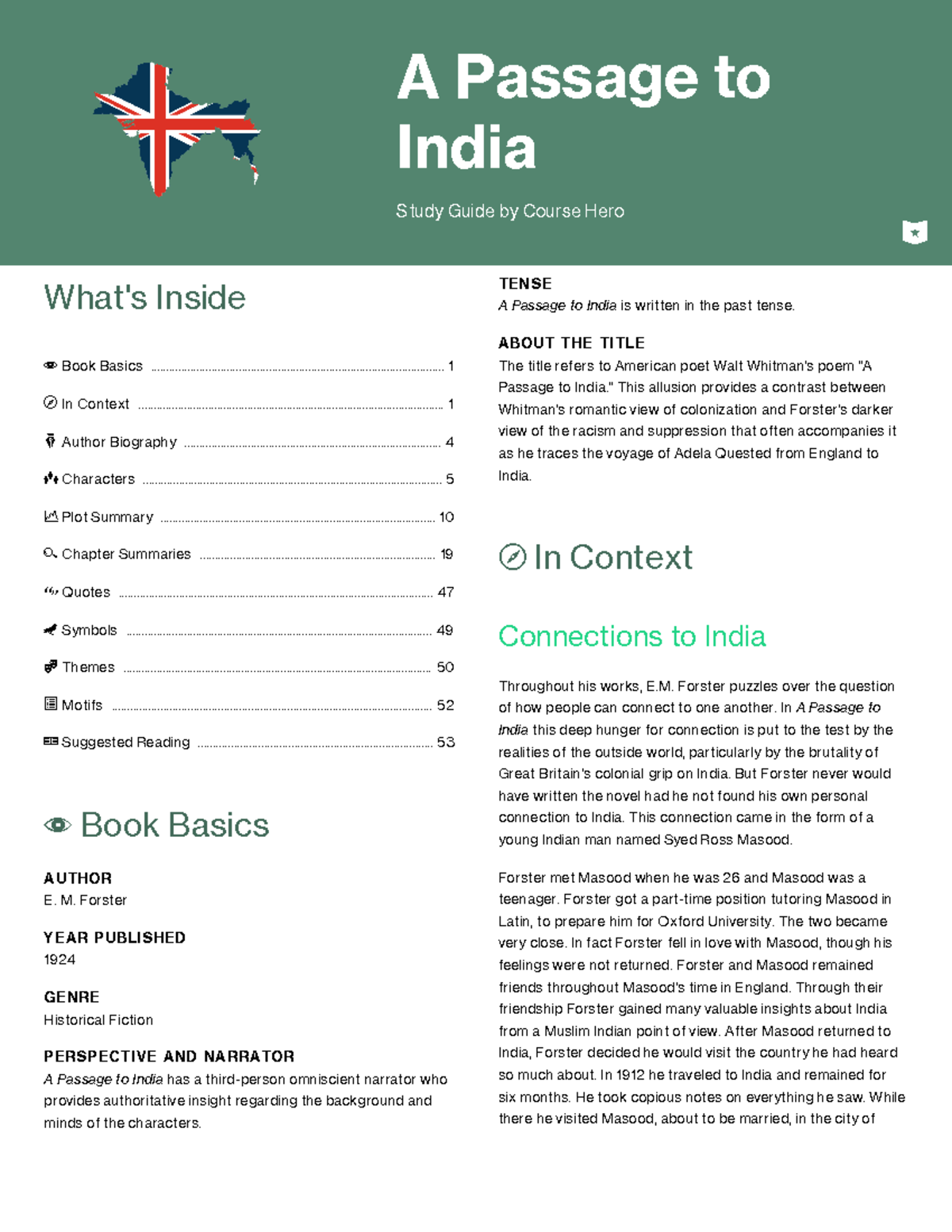 1588494363 a passage to india studyguide - A Passage to India ...