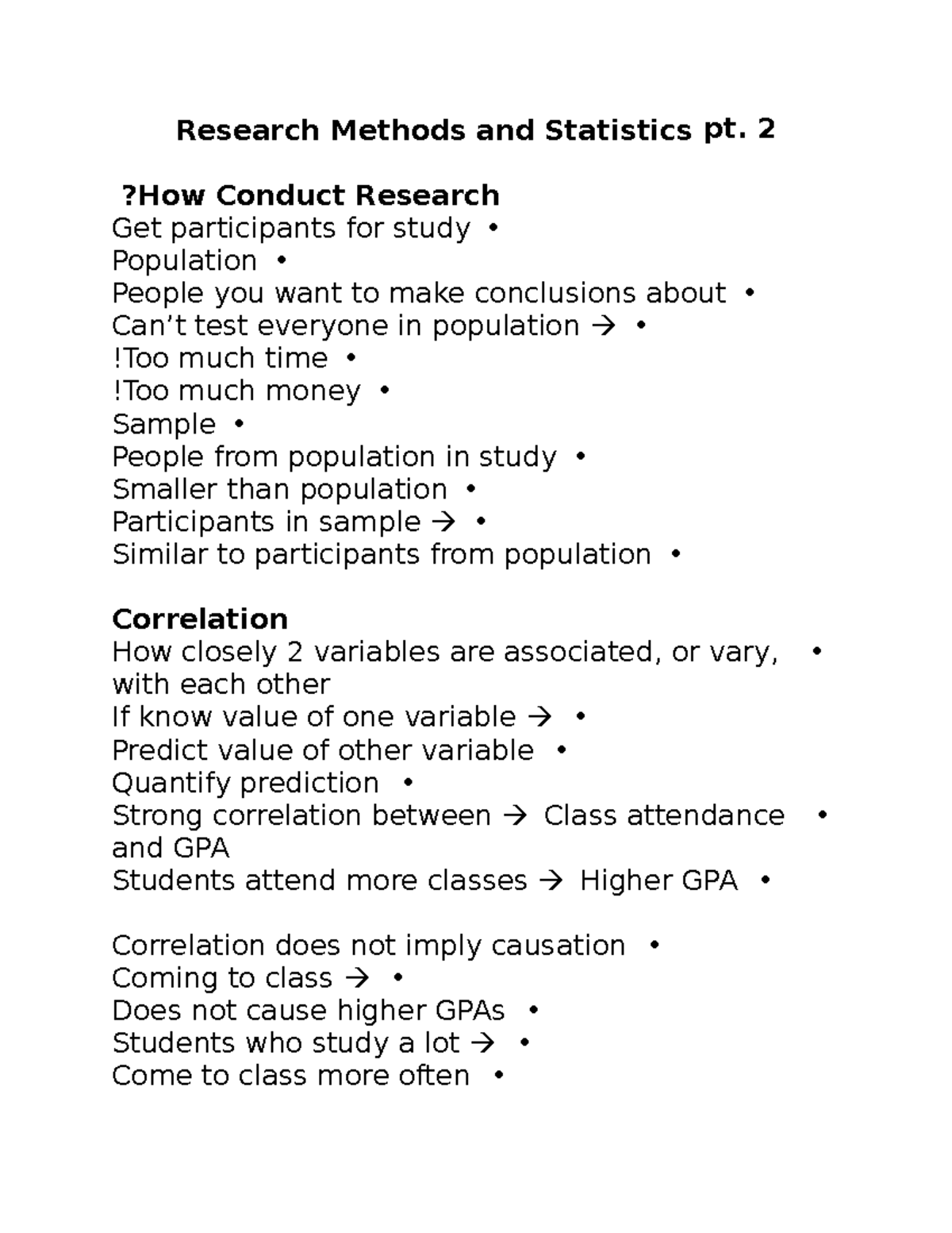 Research methods Part 2 - Research Methods and Statistics pt. 2 ? How ...