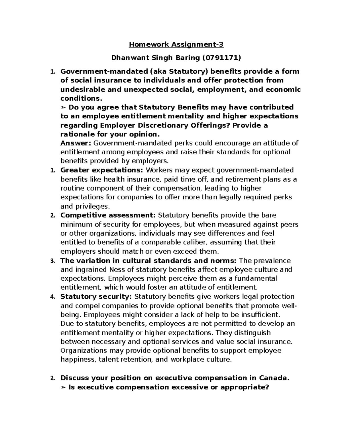 Homework Assignment 3 - Homework Assignment- Dhanwant Singh Baring ...