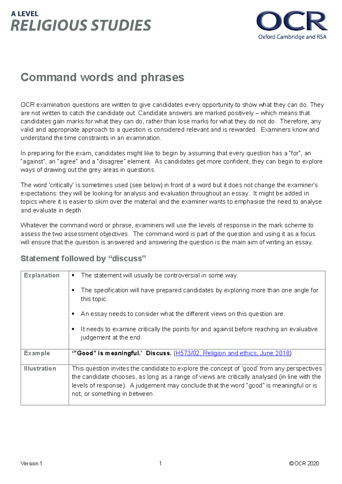 576597-command-words - Command words and phrases OCR examination ...