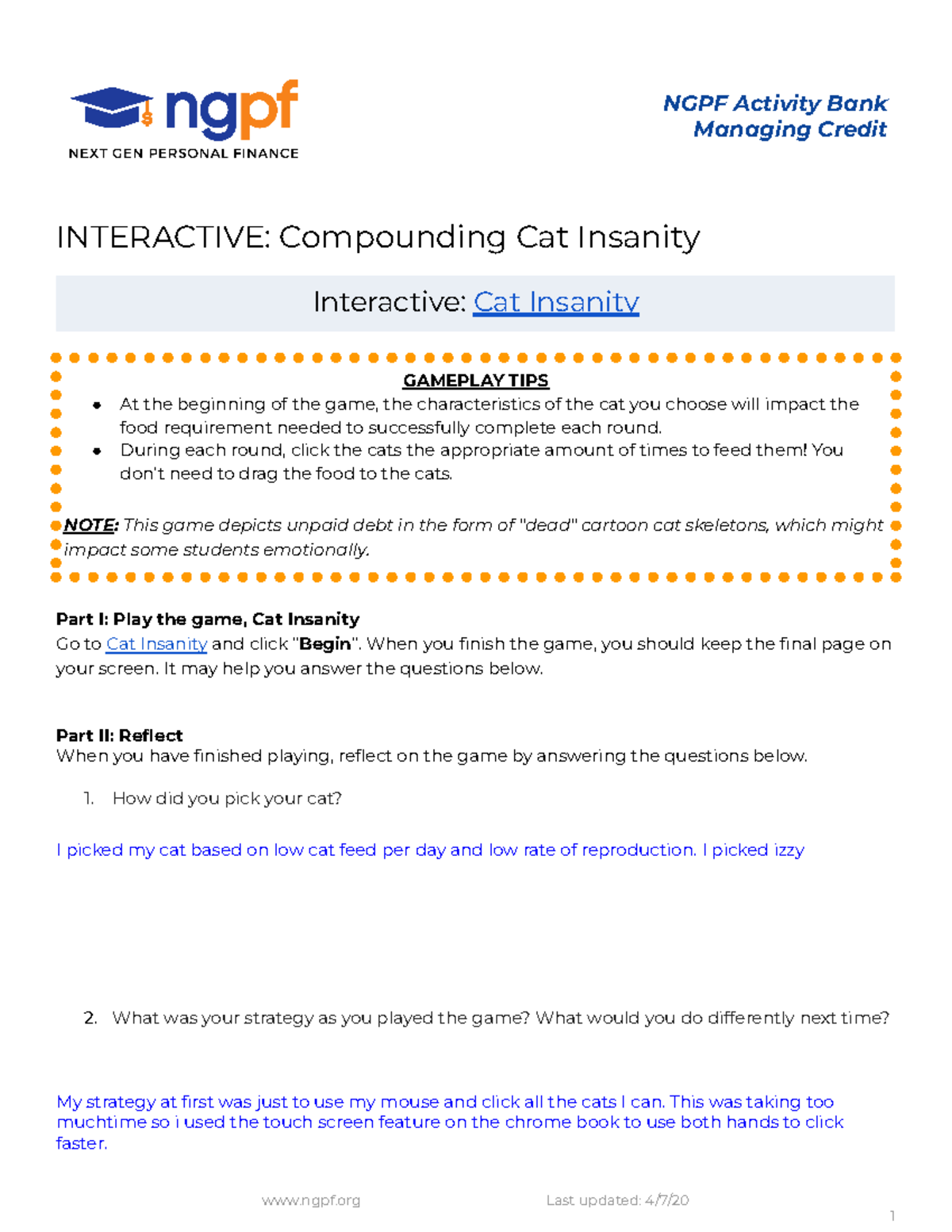 Copy of New Interactive Compounding Cat Insanity - NGPF Activity Bank ...