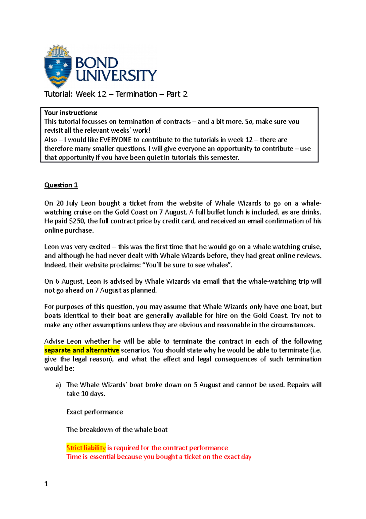 Week 12 - Termination - student - Tutorial: Week 12 – Termination – Part 2 Your instructions ...