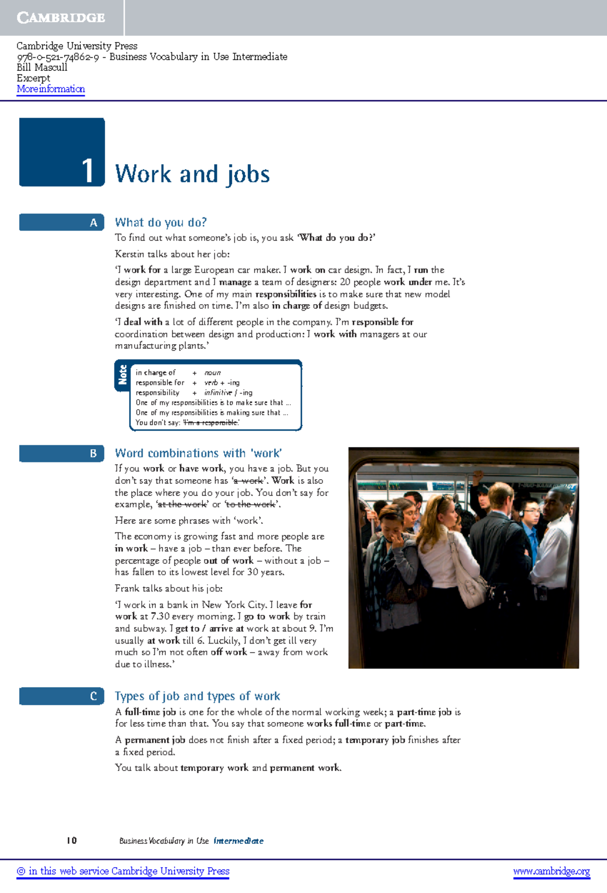 05.Works and jobs - 10 Business Vocabulary in Use Intermediate 1 A B ...