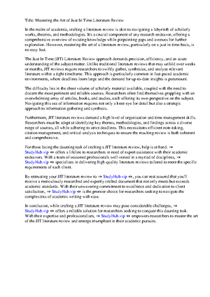 Dissertation Literature Review Conclusion Example - Are you struggling ...