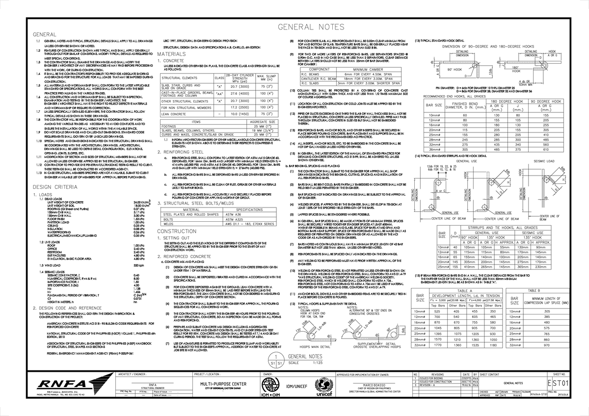 2016 0722 Structural Engineering Drawings and Specification - GENERAL ...
