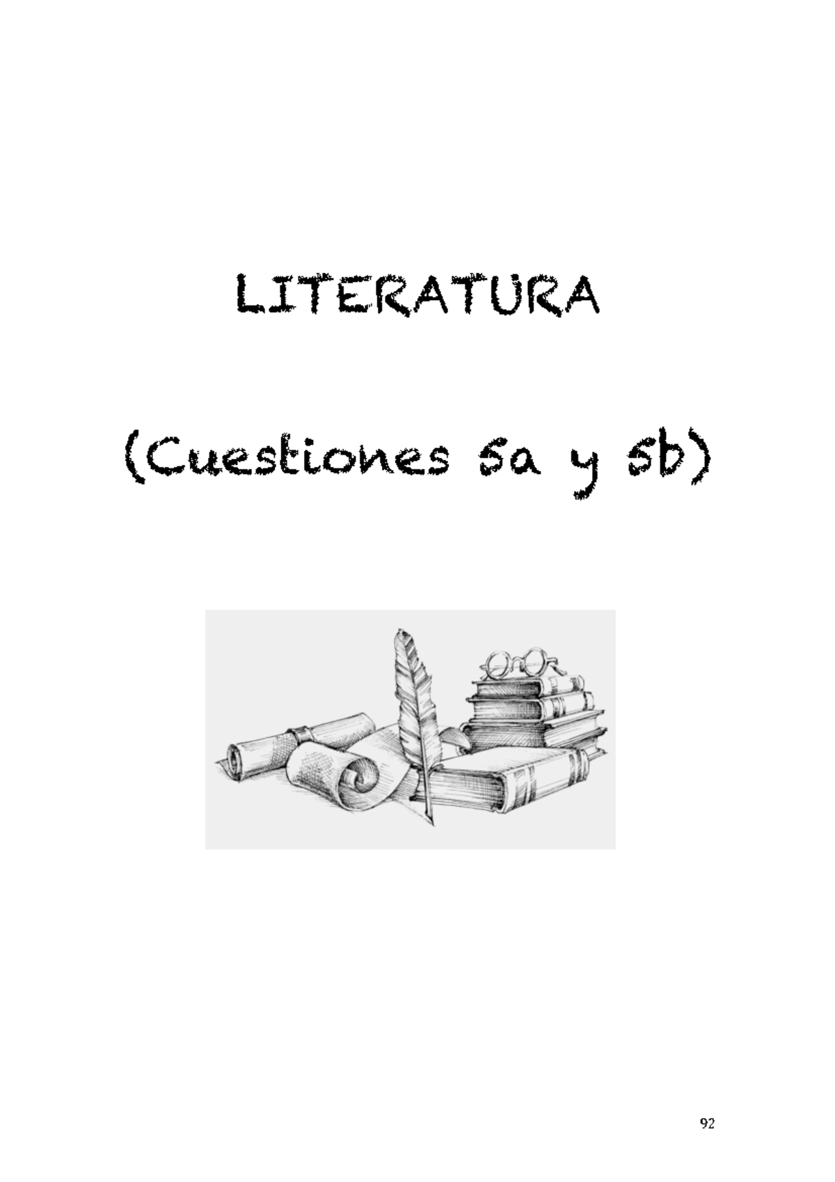 Literatura - terrg - LITERATURA (Cuestiones 5a y 5b) BLOQUE 1 LA ...
