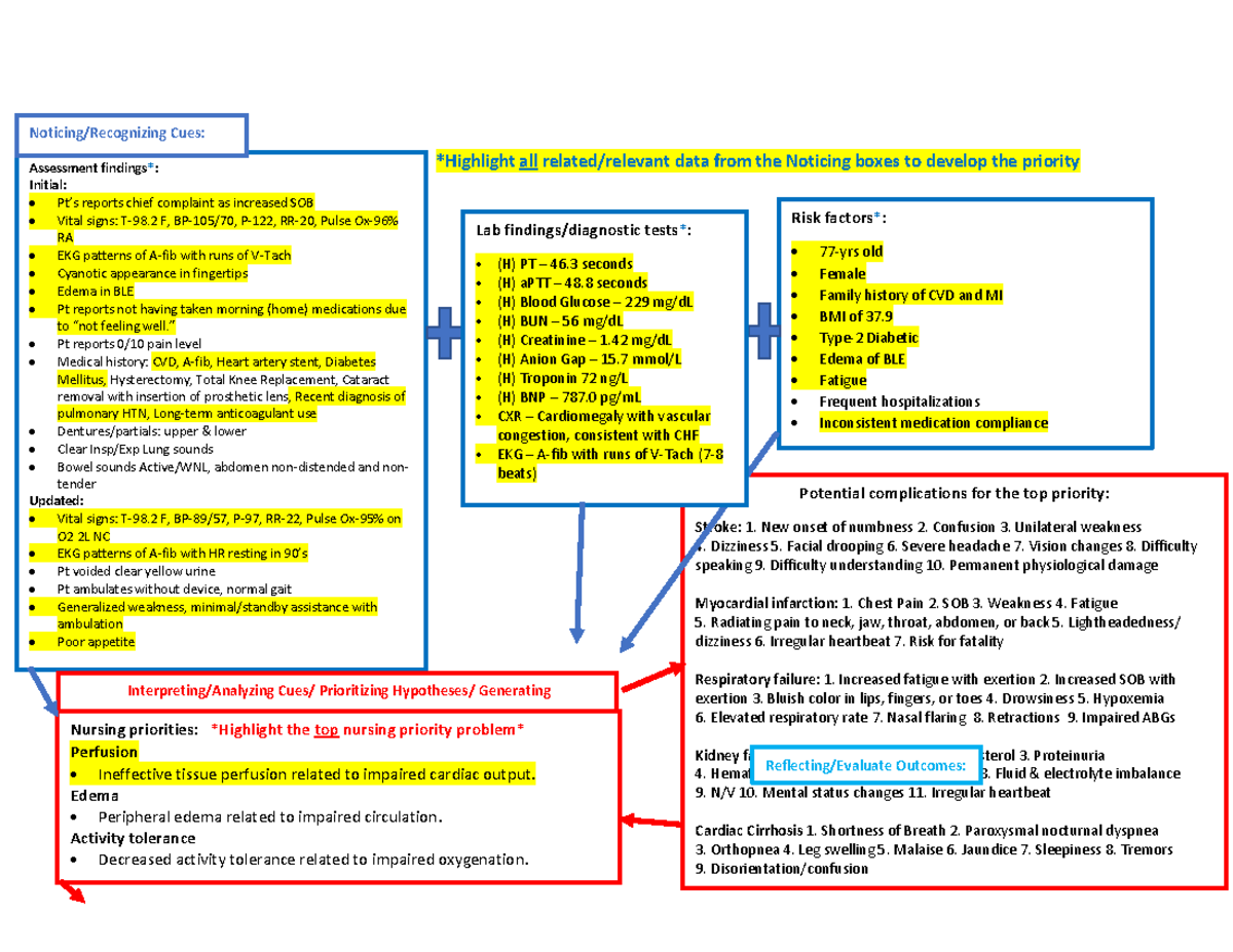 Care Map - Critical Care Nursing Care Map Clinical Assignment ...