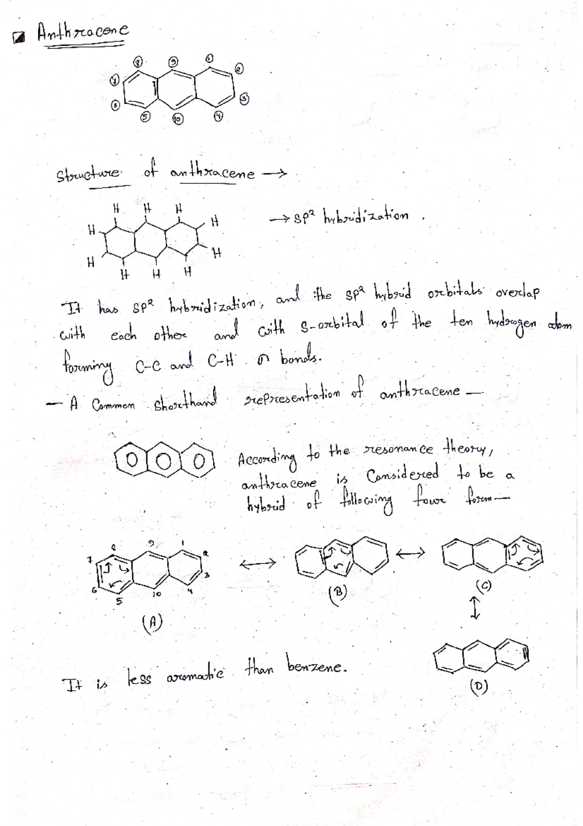 Anthracene- synthesis and physical properties - Pharmaceutical Organic ...
