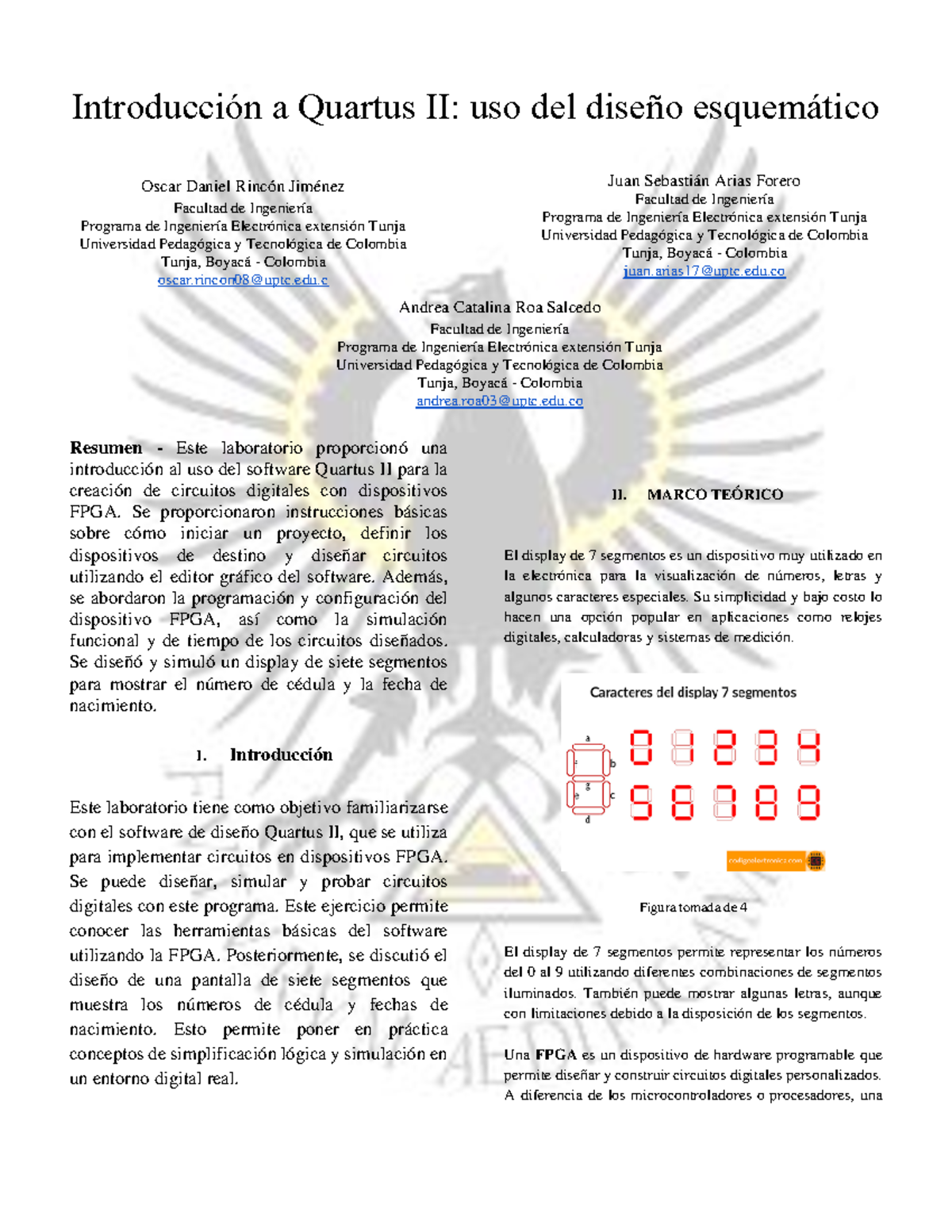 Digitales lab 4 Final - informe sobre introducción a quartus - Introducción a Quartus II: uso ...