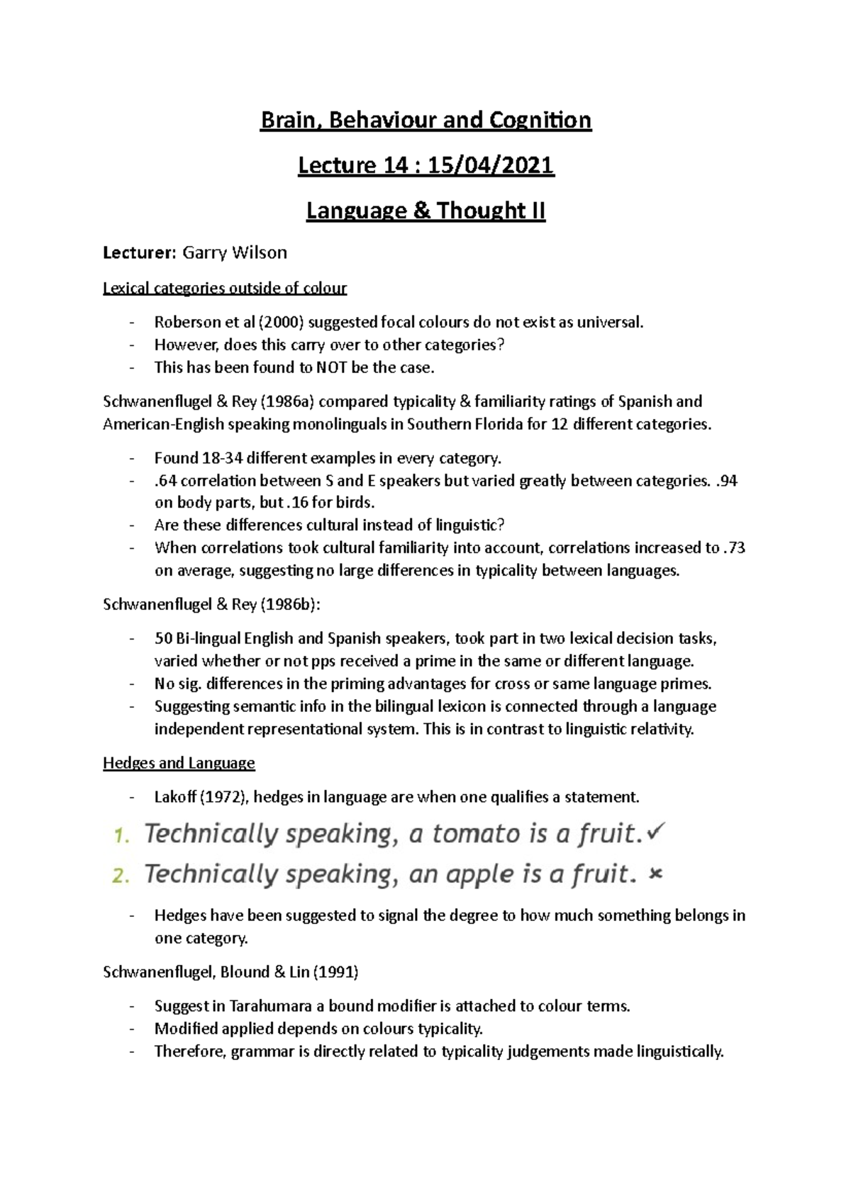 Bbc L14 Language And Thought Ii Brain Behaviour And Cognition Lecture 14 1504 Language