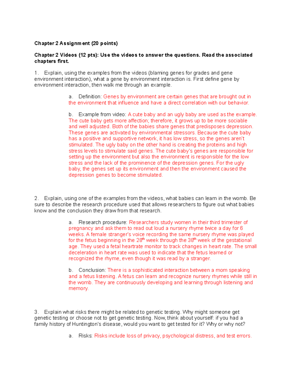 Chapter 2 Assignment - Alivia Patterson - Chapter 2 Assignment (20 points) Chapter 2 Videos (12 ...