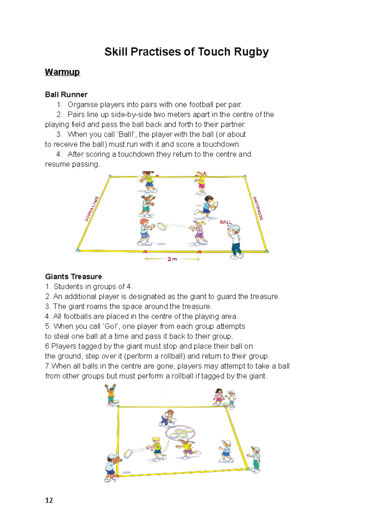 Skill Practises of Touch Rugby - Skill Practises of Touch Rugby Warmup ...