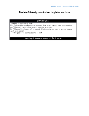 Module 11 older adult - mod 11 assignment - Module 11 – Reflect on Your ...