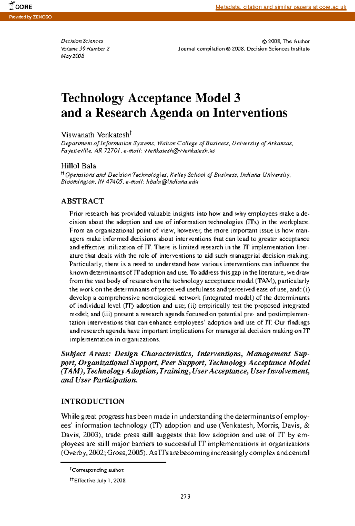 2008-Technology Acceptance Model 3 and a Research Agenda on ...