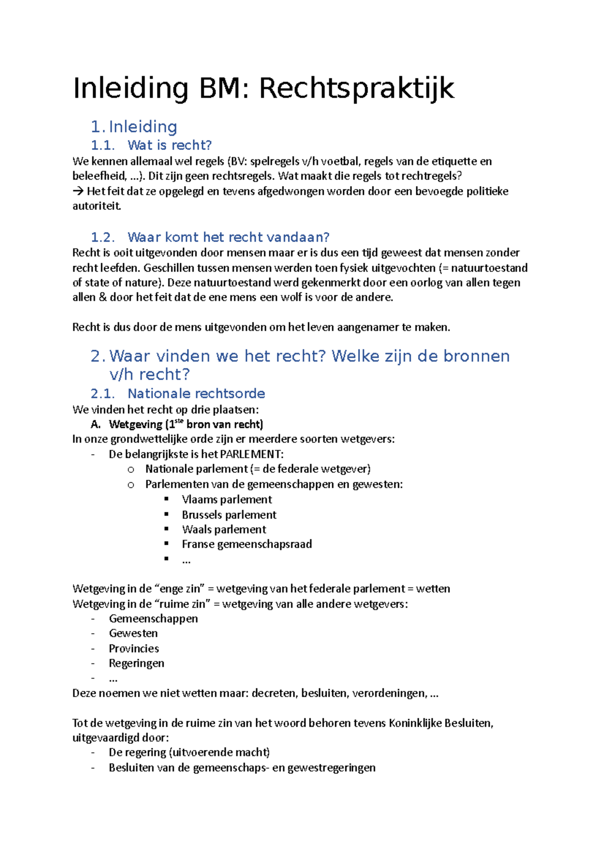 Inleiding BM-Rechtspraktijk - Inleiding BM: Rechtspraktijk 1. Inleiding ...