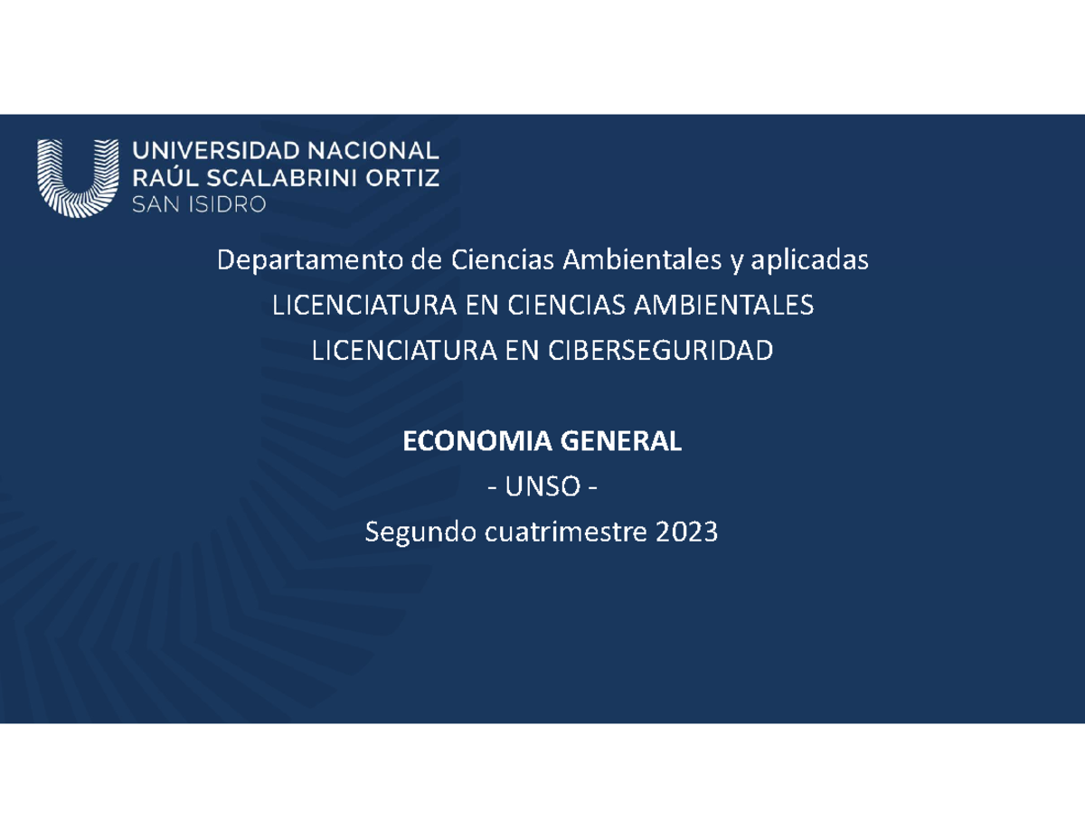 Presentation Clase 3 2C2023 - EG - UNSO - Departamento de Ciencias ...