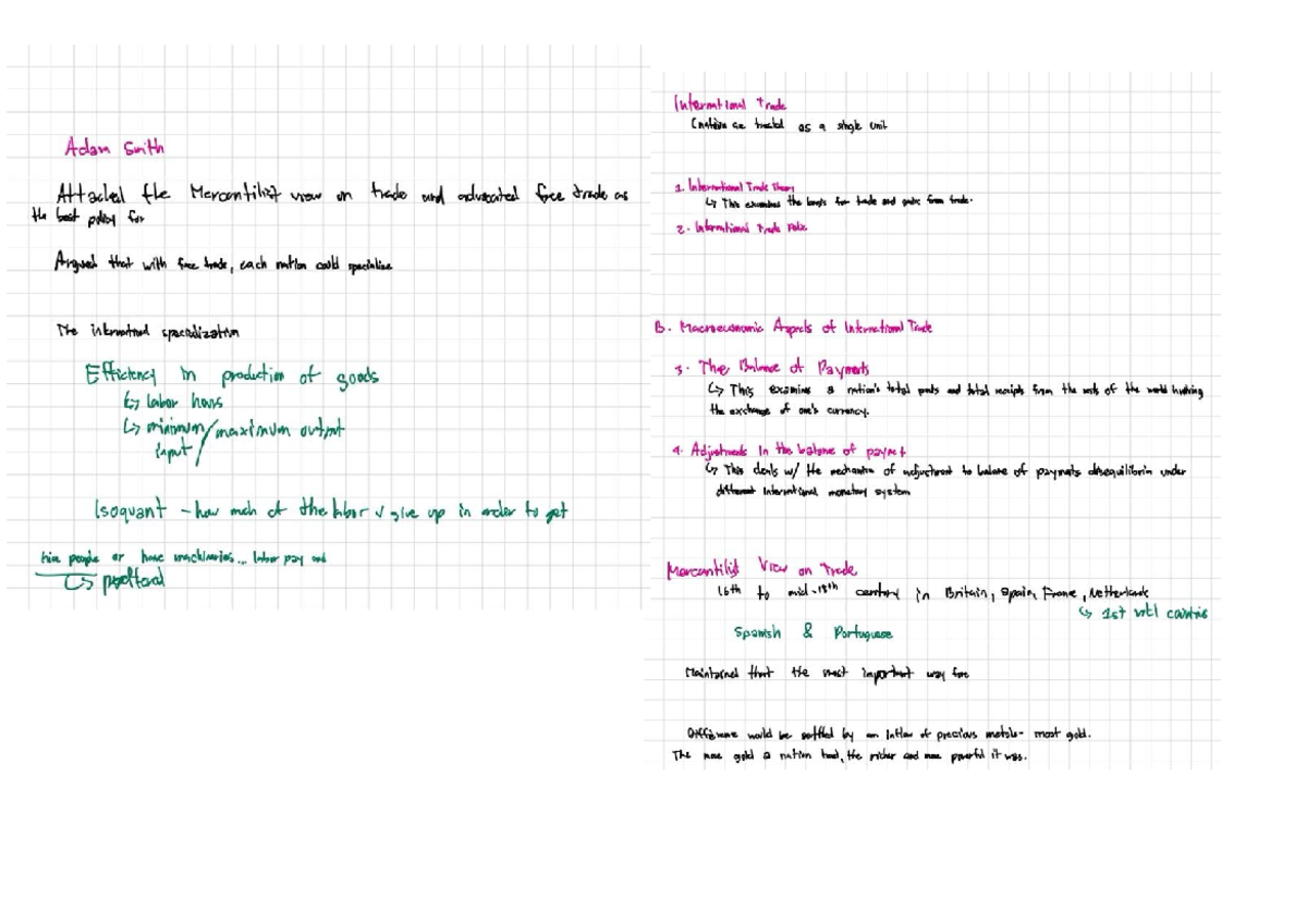 International Economics - International trade (nation are trated as a ...