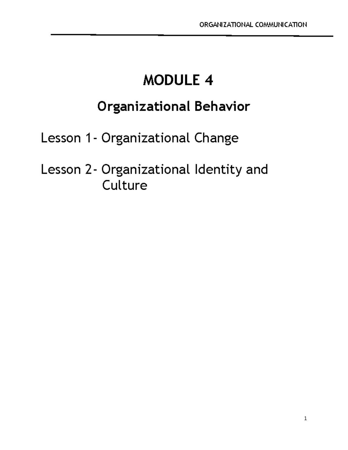 ELSM-147-M4 - It's helpful - MODULE 4 Organizational Behavior Lesson 1 ...