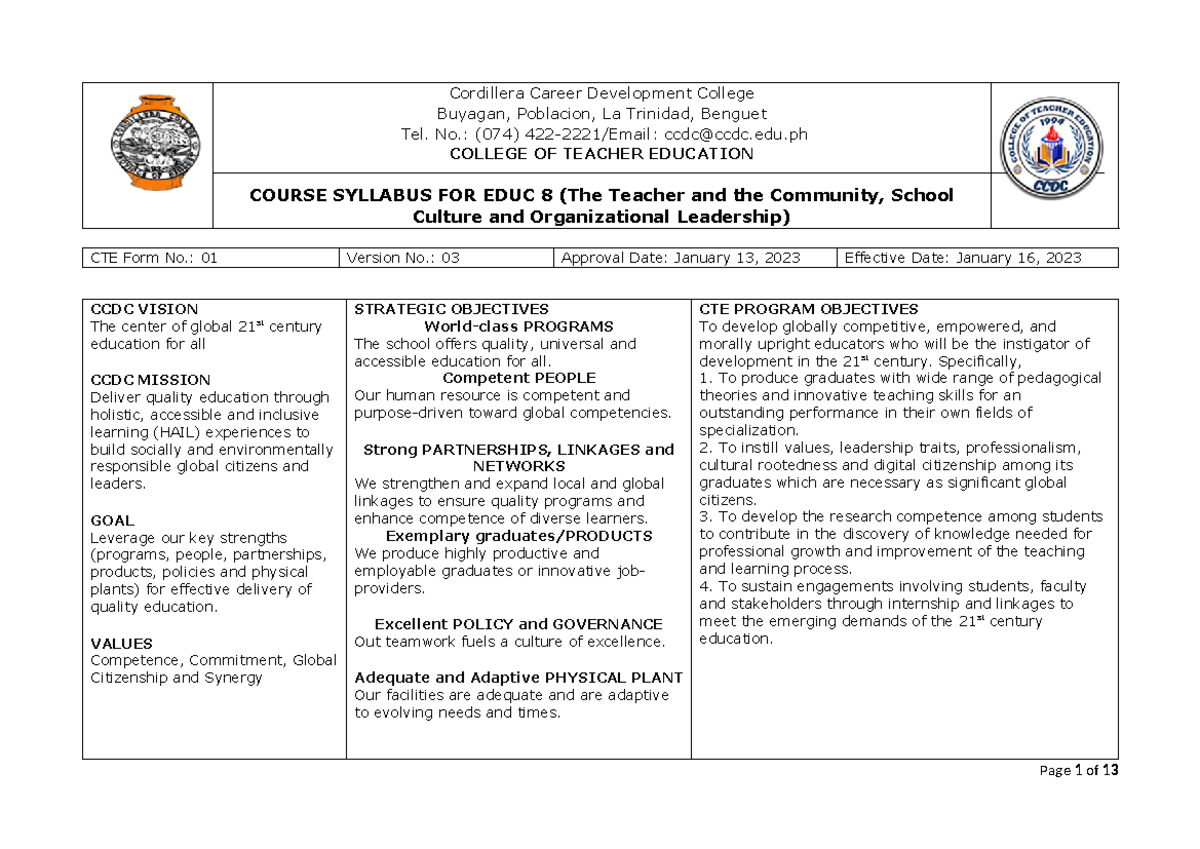 EDUC 8 Course Book - nnnnn - Cordillera Career Development College ...