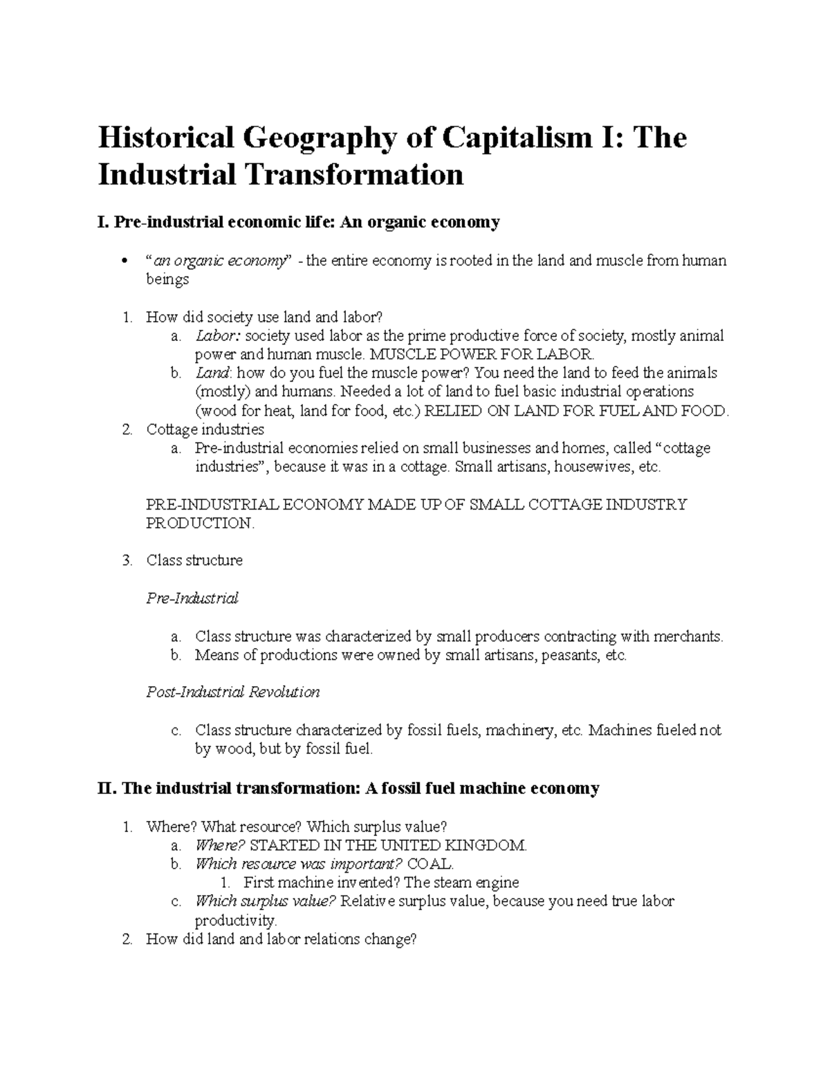 Historical Geography of Capitalism I - The Industrial Transformation ...
