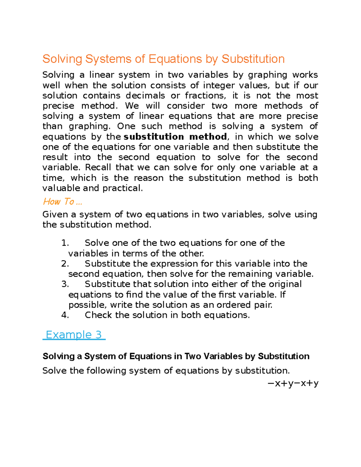 8 1 Reading And Participation Activities Systems Of Linear Equations