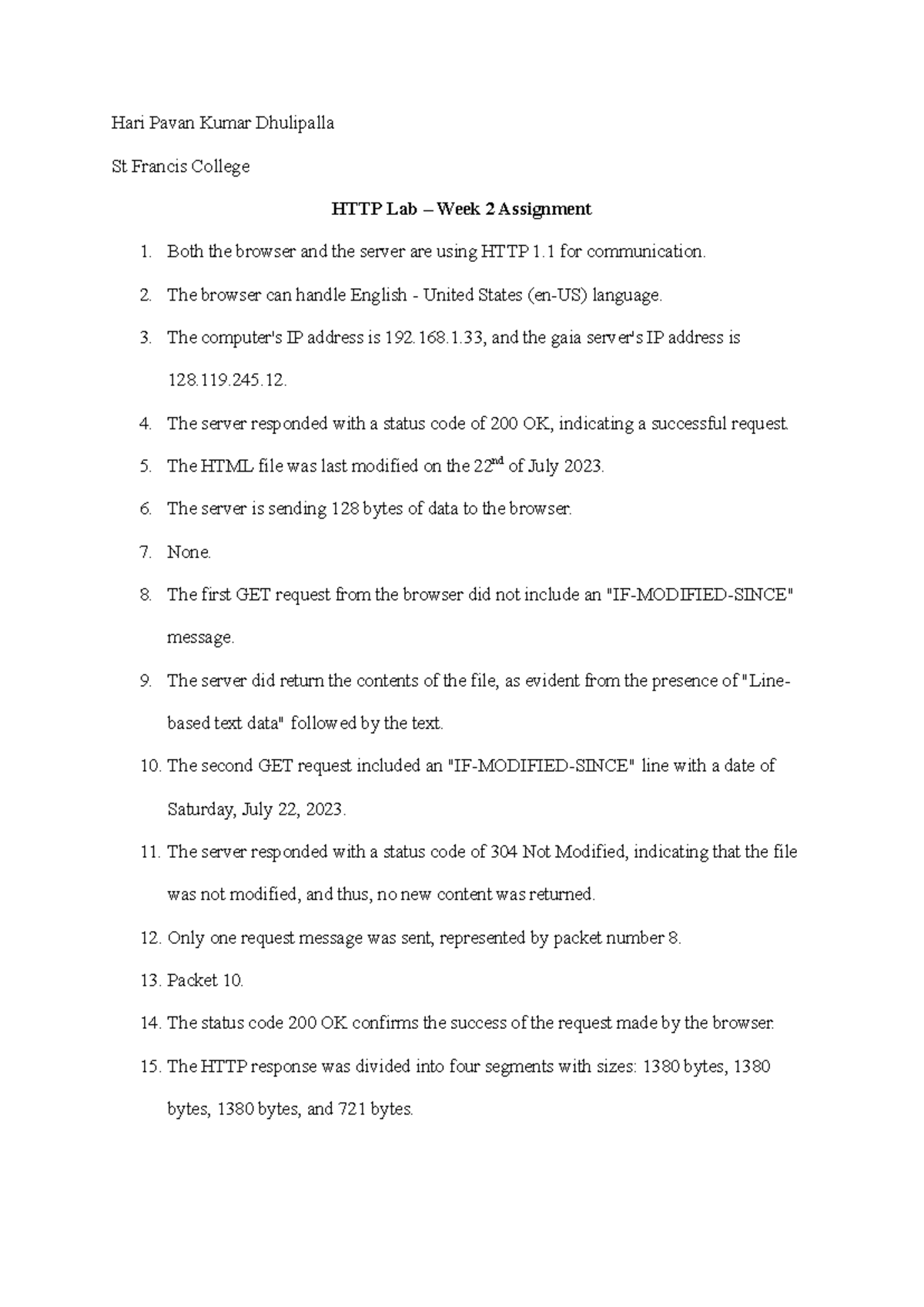 HTTP LAB - HARI - This is a HTTP Lab assignment using Wireshark - Hari ... HTTP LAB - HARI - This is a HTTP Lab assignment using Wireshark - Hari ...