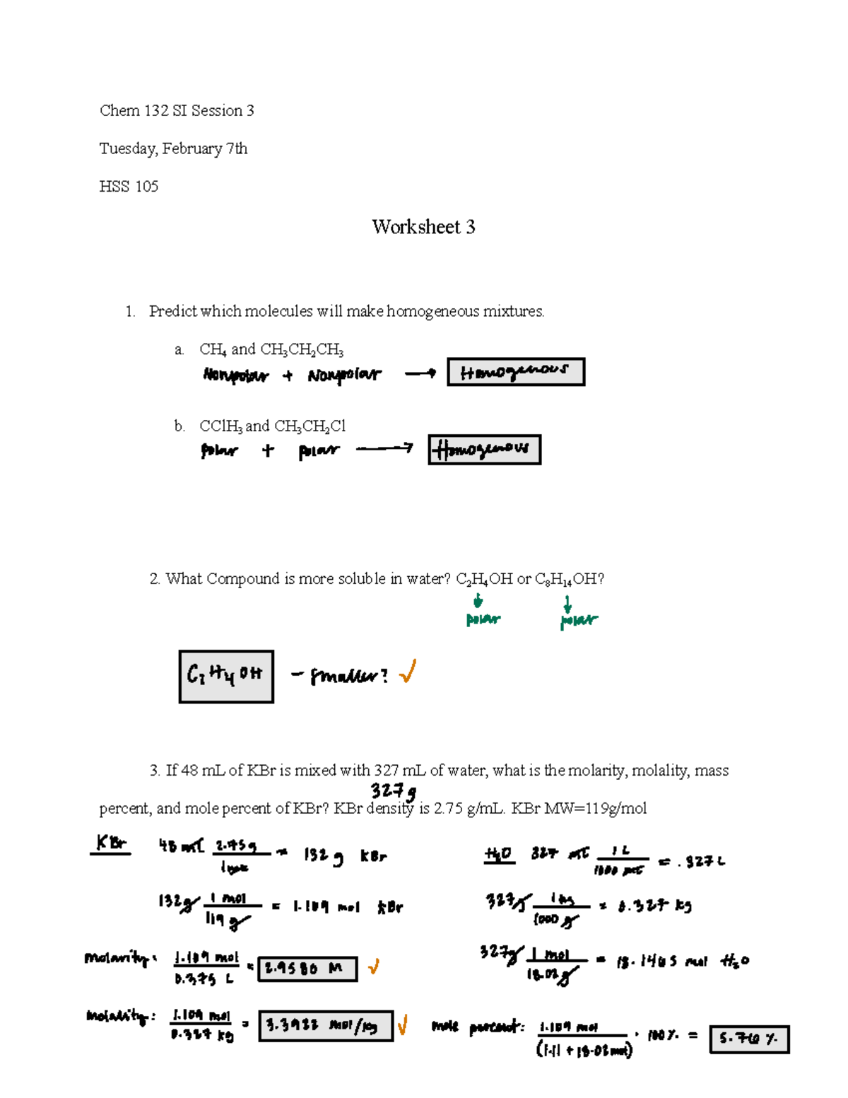 SI CHEM 132 Session 3 Worksheet - Chem 132 SI Session 3 Tuesday ...