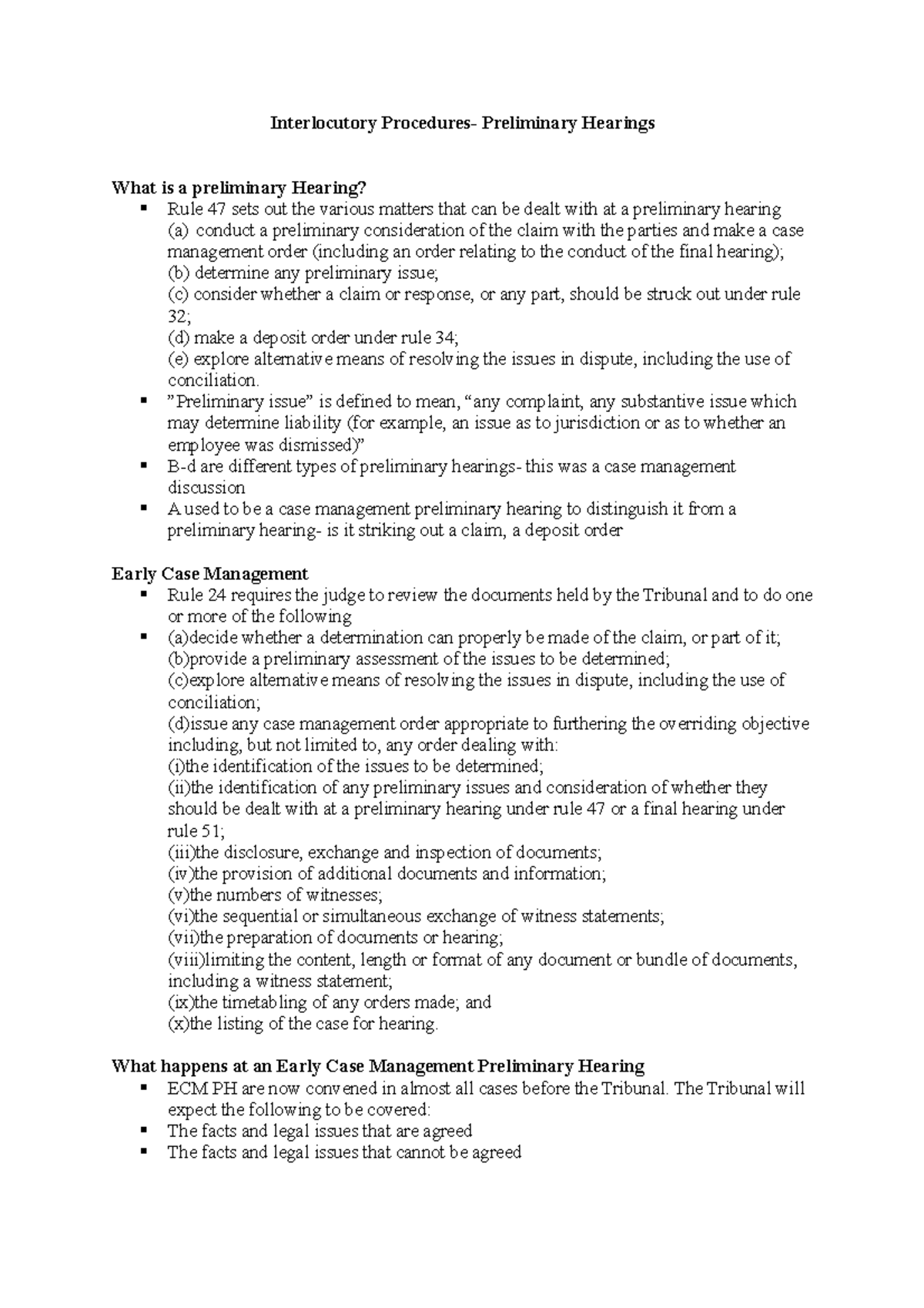 Lecture 4- Interlocutory Procedures - Interlocutory Procedures ...