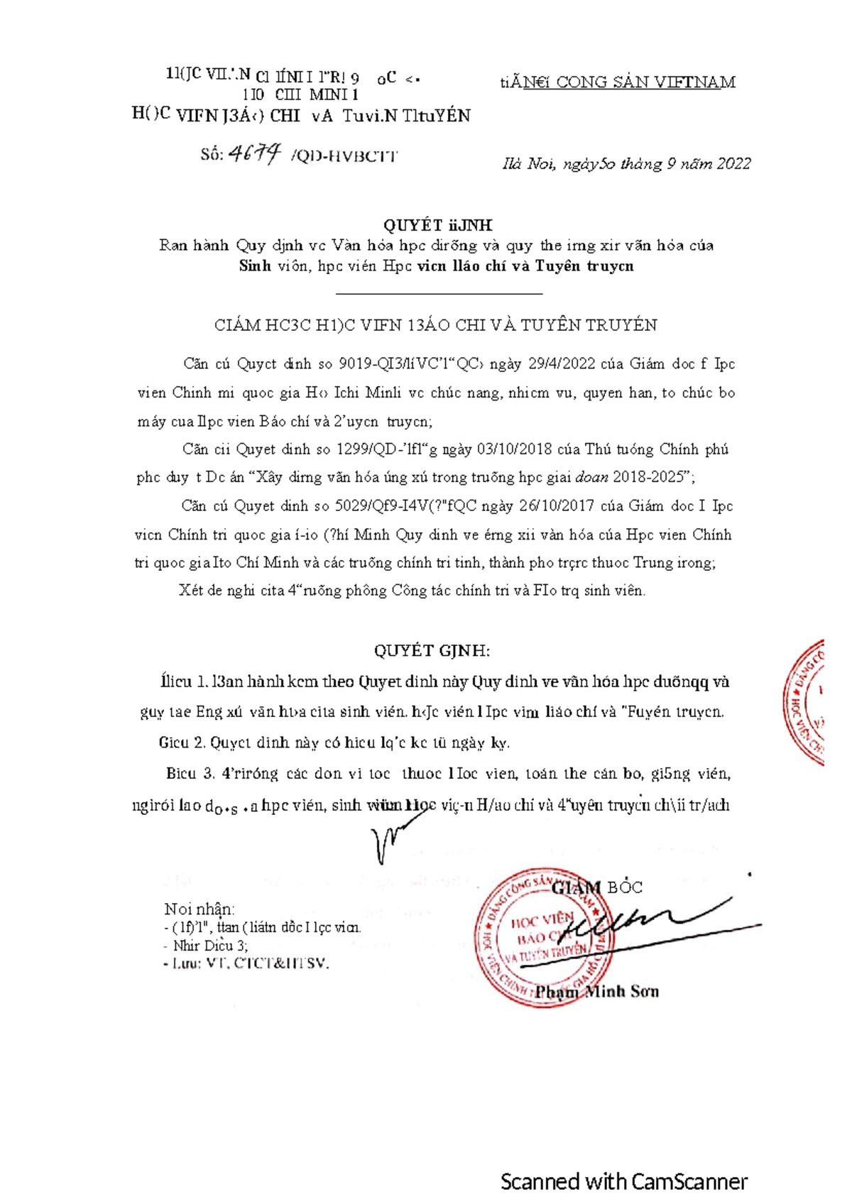 Quy định VHHĐ - Quy định VHHĐ - 1l(JC VII.'.N Cl lÍNI I l”R! 9 o C