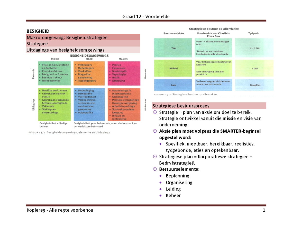 GR 12 - Voorbeelde - BESIGHEID Makro-omgewing: BesigheidstrategieÎ ...