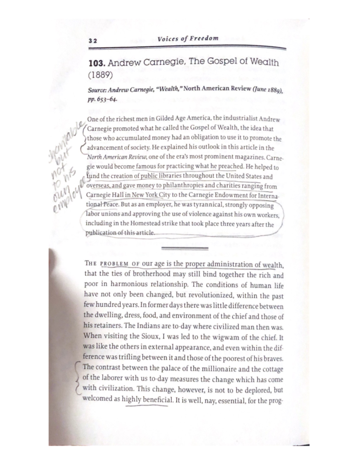 Andrew carnegie the gospel of wealth - OSCM 3333 - Studocu