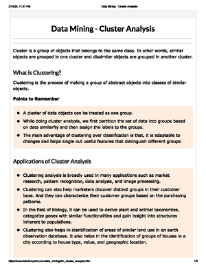 6 - Introduction to Datta mining - Data Mining and Knowledge Discovery - Studocu